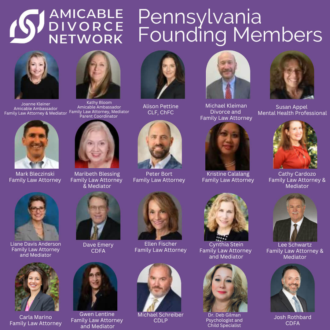 Amicable Divorce Network Announces Founding Pennsylvania Members